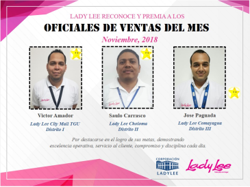 Mejores Colaboradores Lady Lee – Corporación Lady Lee